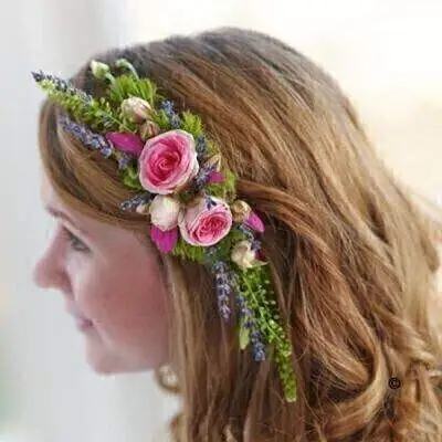 Rose and Lavender Hair Comb Local Liverpool Florist shop offering Same Day Flower Delivery Order your Flowers online on the phone or in store for flower delivery today or future dates
